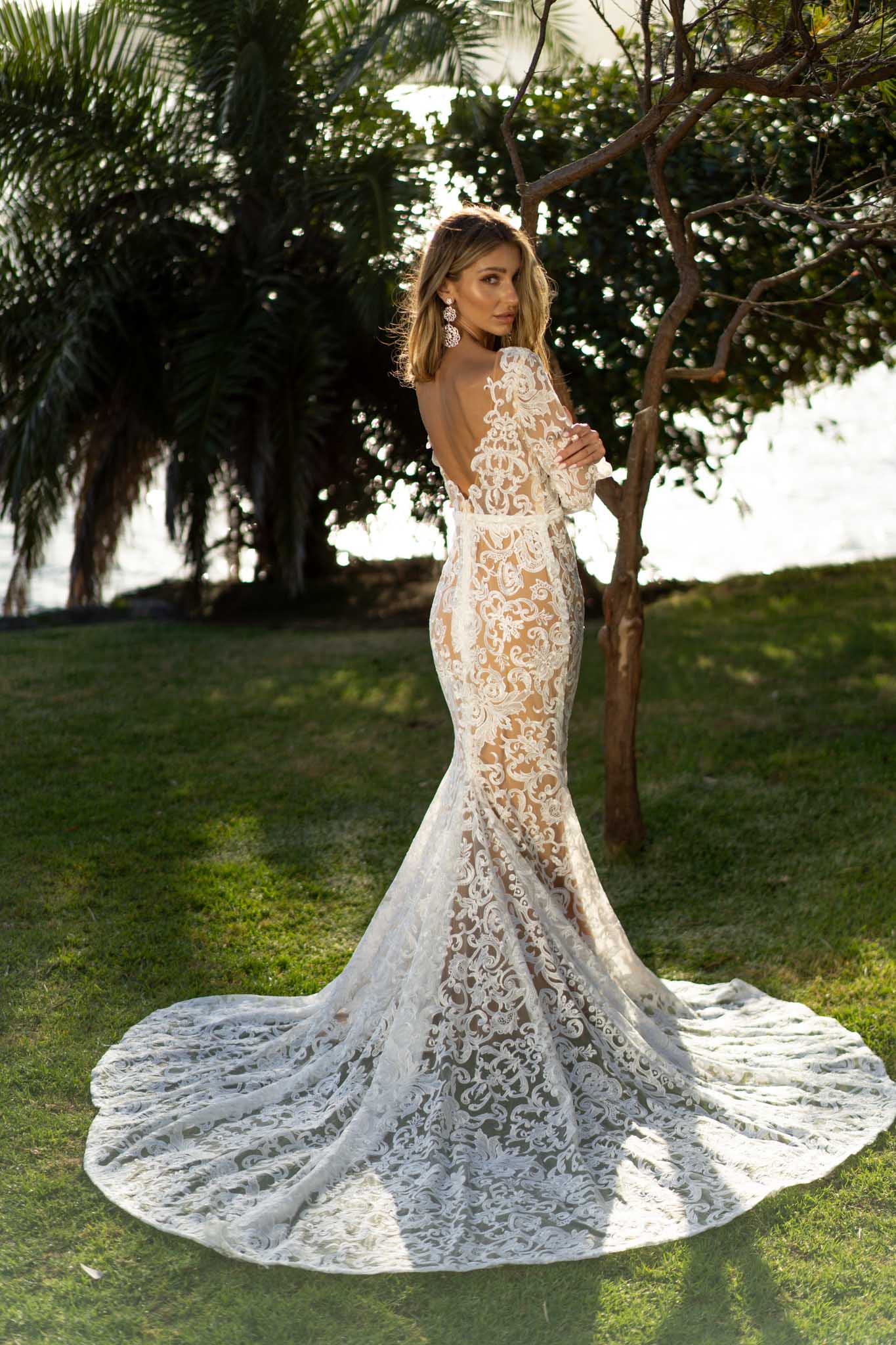 Athena Long Sleeve Gown | Long Sleeve Wedding Dress Under $500 – Noodz ...