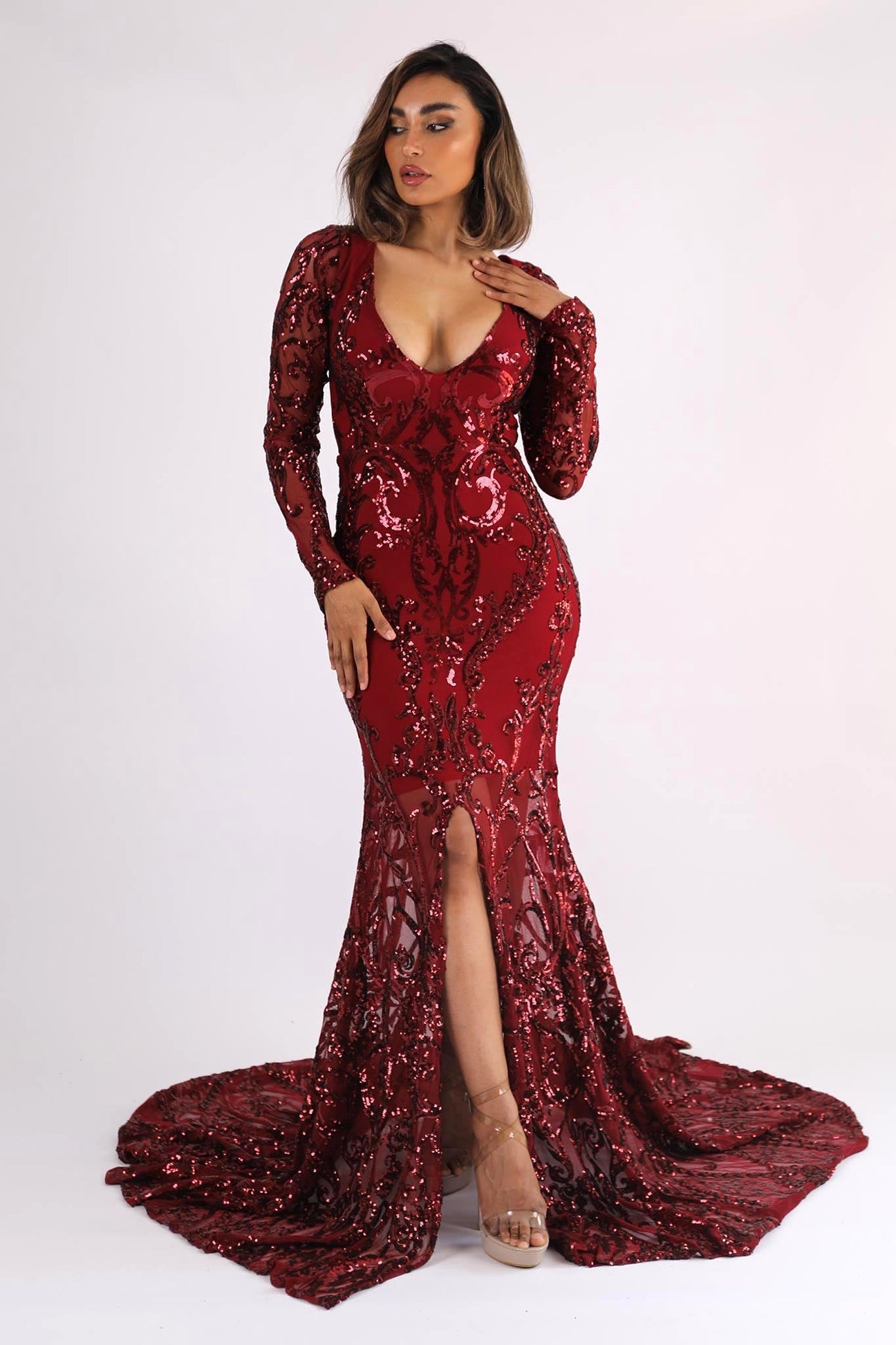 Side Slit Formal Dresses | Long Evening Gowns with Thigh-High Splits ...